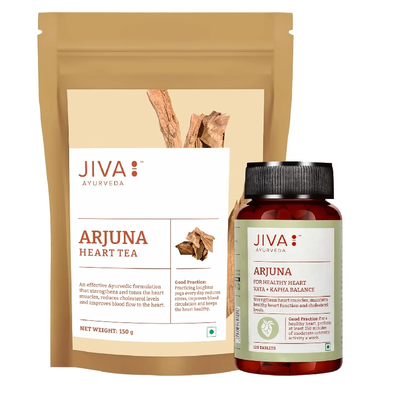 Jiva Ayurveda Arjuna Tablet (120) & Arjuna Tea 150 g